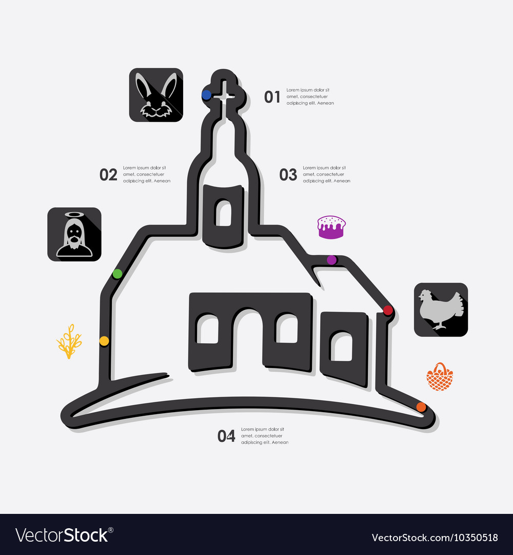 Easter infographic Royalty Free Vector Image - VectorStock