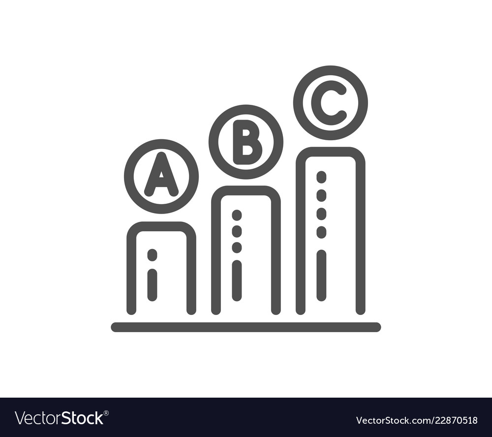 Graph line icon column chart sign Royalty Free Vector Image