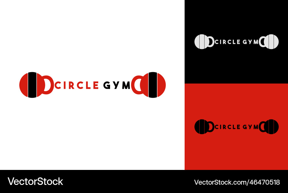 Graphic of circle gym Royalty Free Vector Image