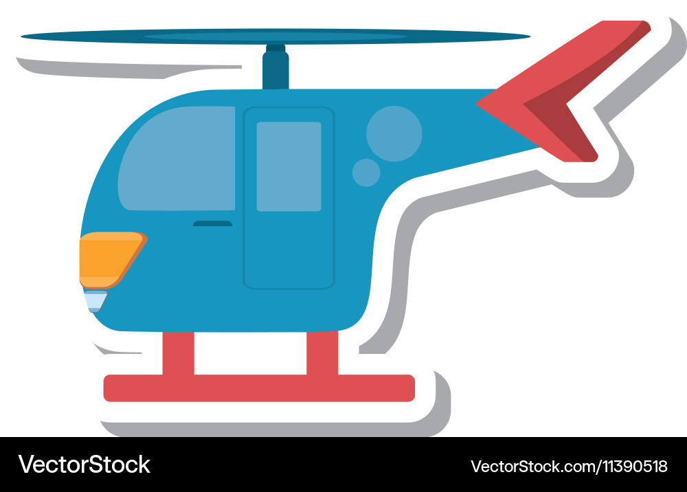 Helicopter transport isolated icon Royalty Free Vector Image