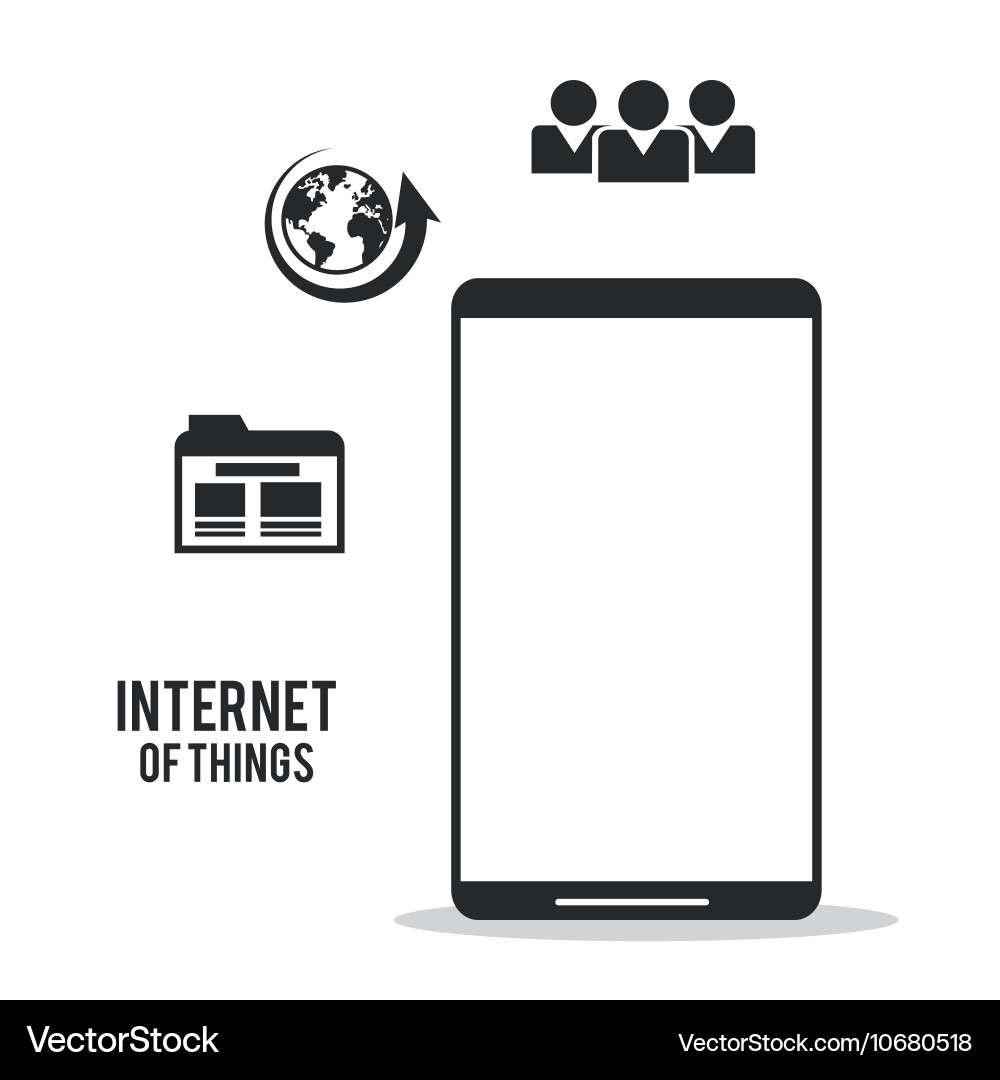 Internet of things and media design Royalty Free Vector