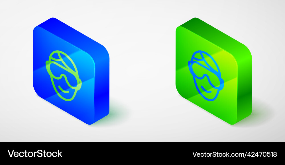 Isometric line eye sleep mask icon isolated Vector Image