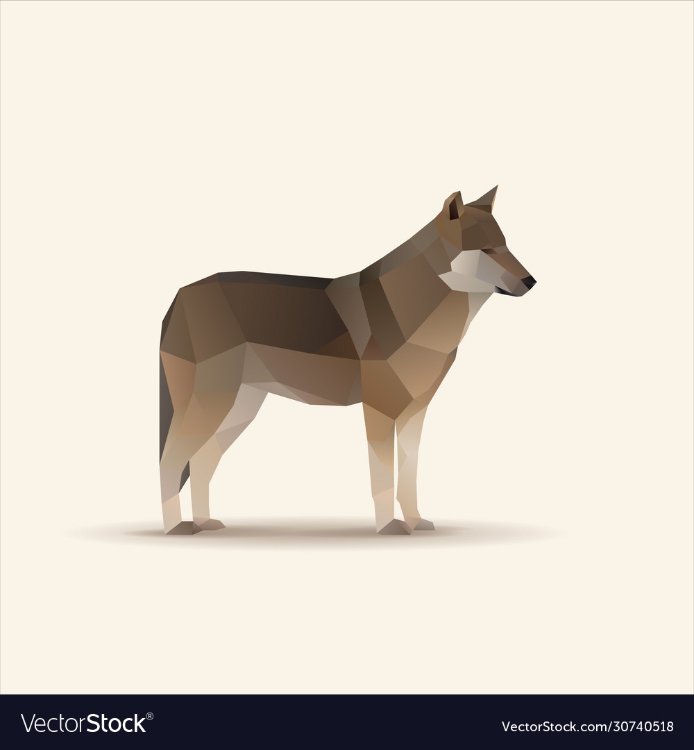 Polygonal wolf Royalty Free Vector Image - VectorStock
