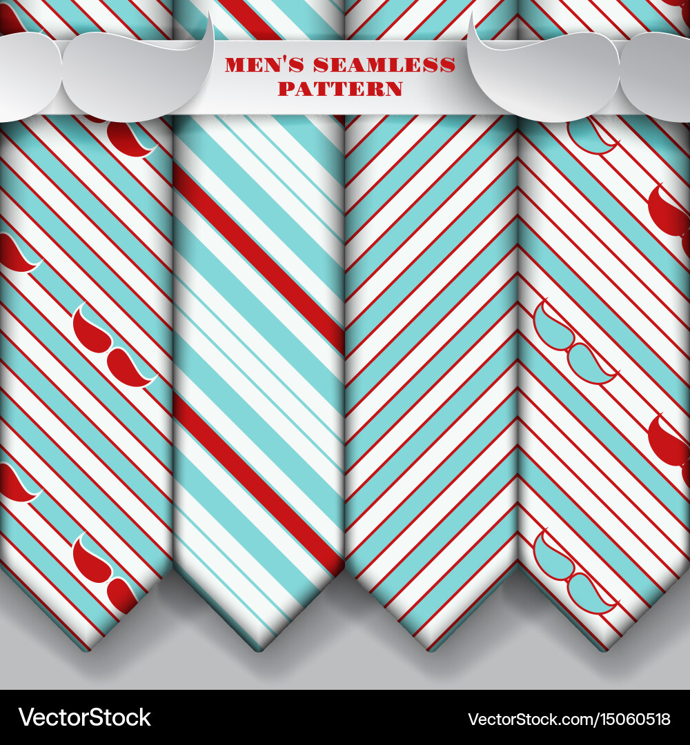 Set of fathers day seamless pattern background Vector Image