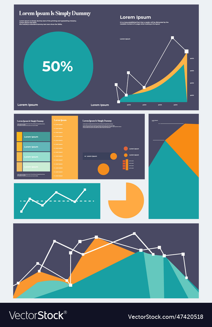 Set Of Templates Featuring Different Types Vector Image