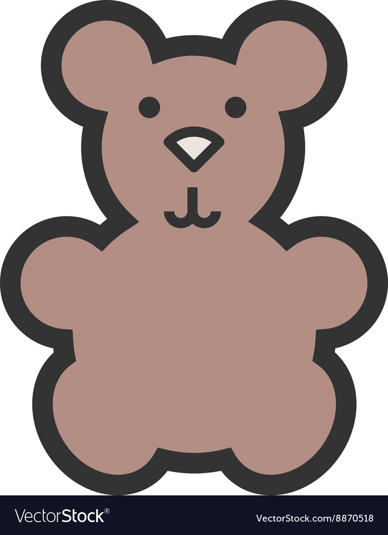Stuffed bear Royalty Free Vector Image - VectorStock
