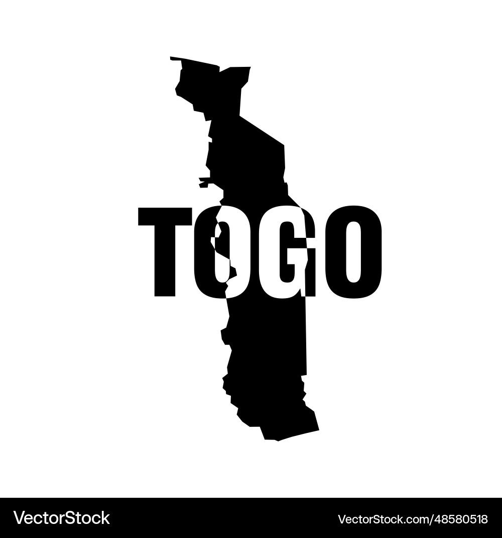 Togo country map typography icon Royalty Free Vector Image