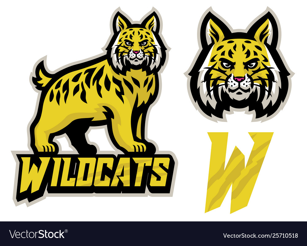 Wildcats sport mascot set Royalty Free Vector Image Wildcats sport mascot set Royalty Free Vector Image
