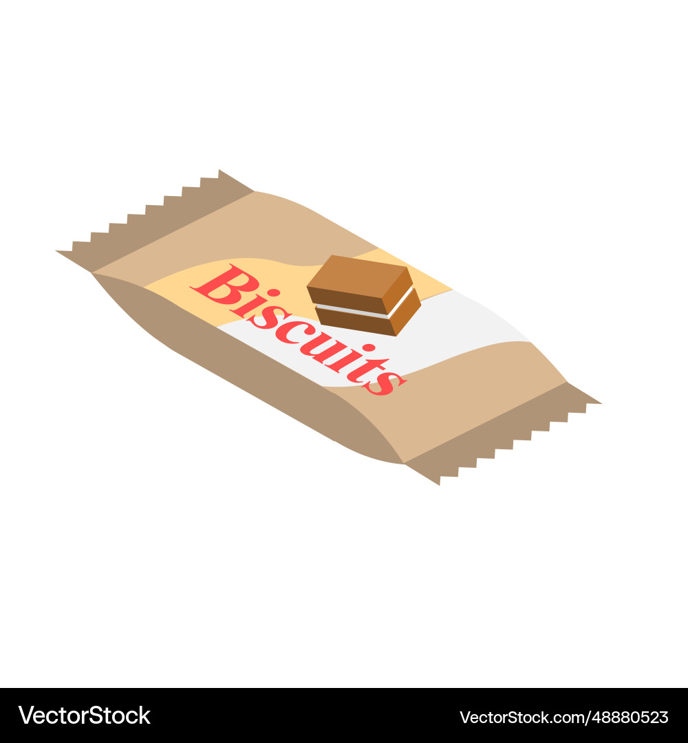3d isometric flat set of snack packages Royalty Free Vector