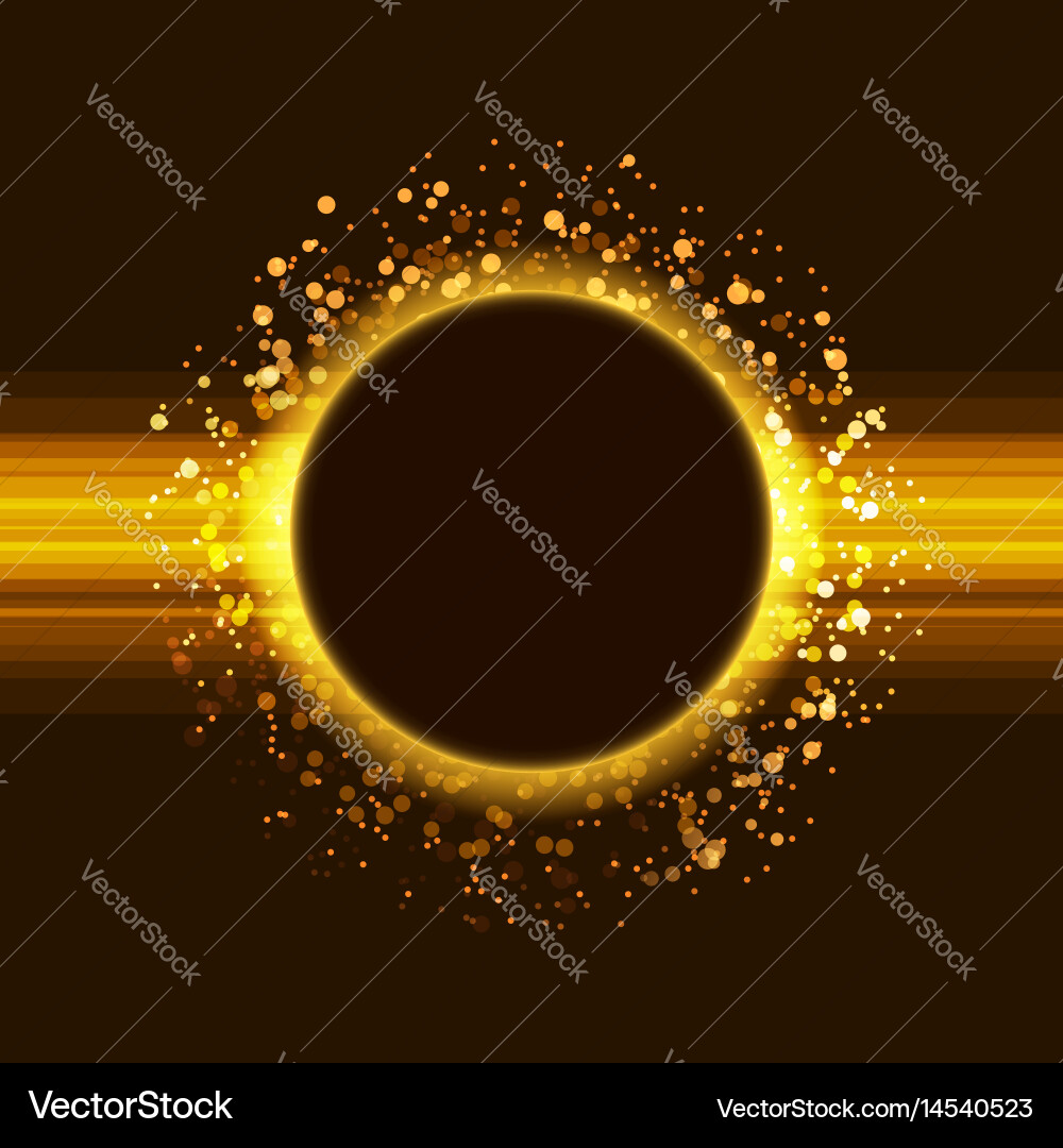 Golden glitter party poster abstract layout Vector Image