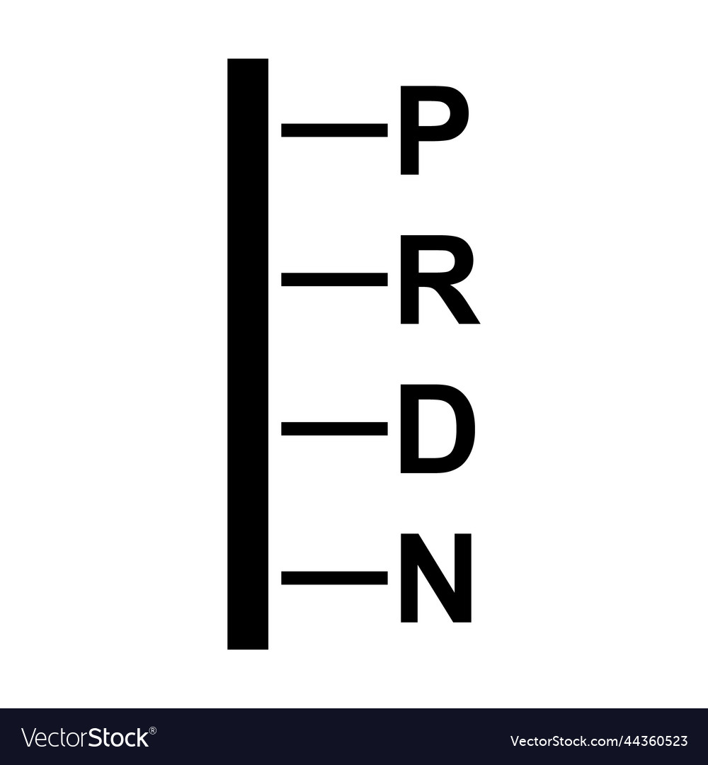 Handle car manual shift lever icon vehicle gear Vector Image