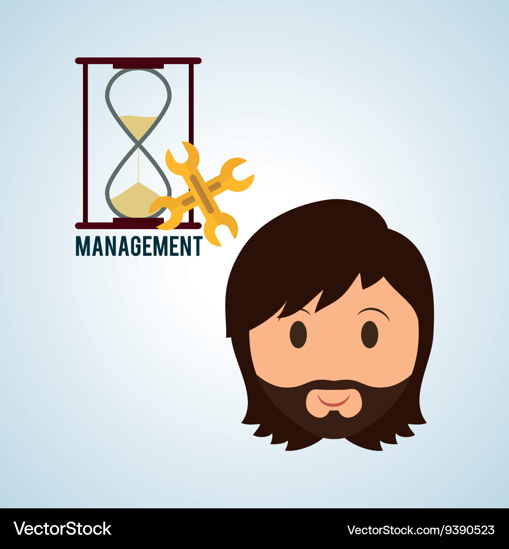 Management design person icon isolated Royalty Free Vector