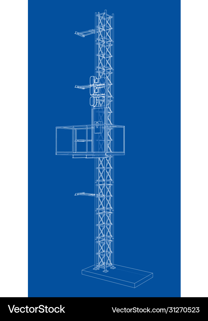 Mast lifts outline Royalty Free Vector Image - VectorStock