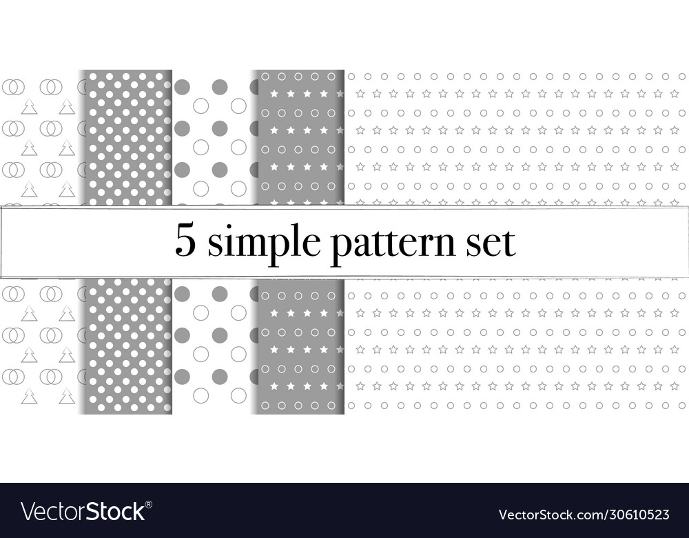 Pattern simple set5 Royalty Free Vector Image - VectorStock
