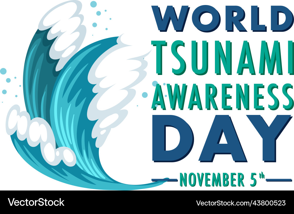 World tsunami awareness day banner design Vector Image