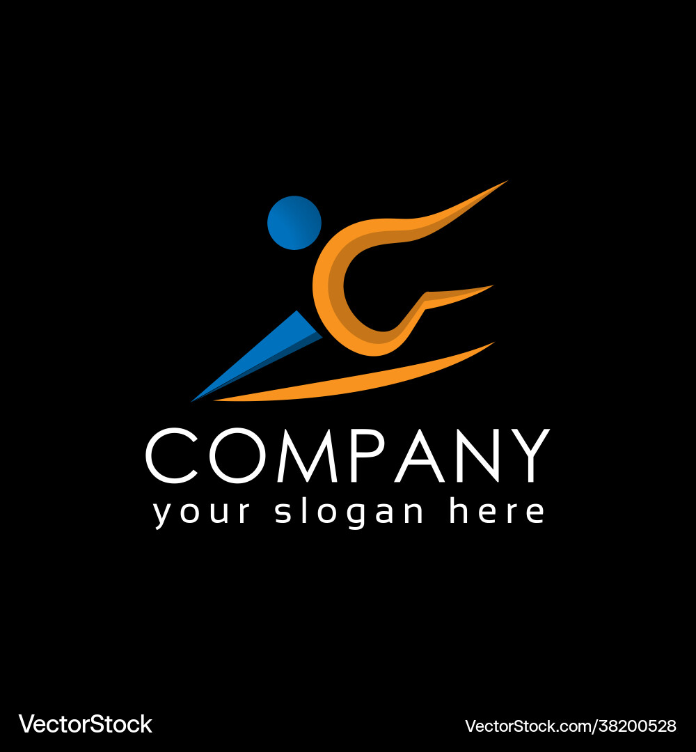 Active person logo colorful people Royalty Free Vector Image