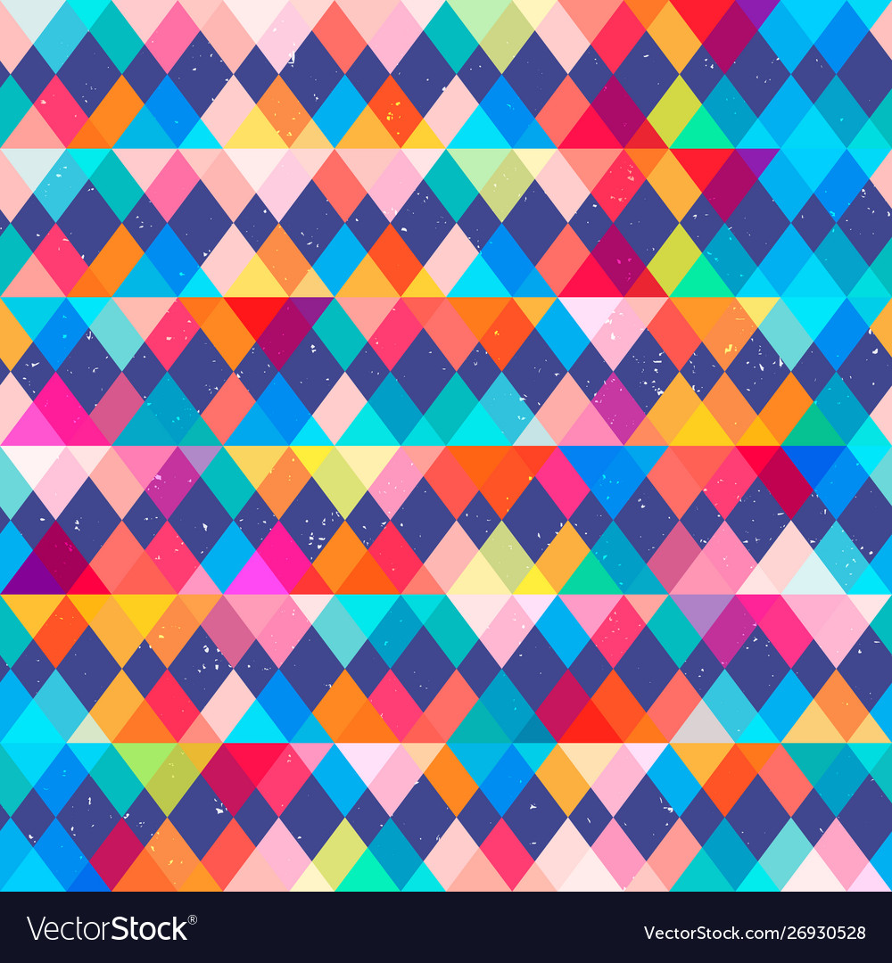 Bright triangle seamless pattern Royalty Free Vector Image