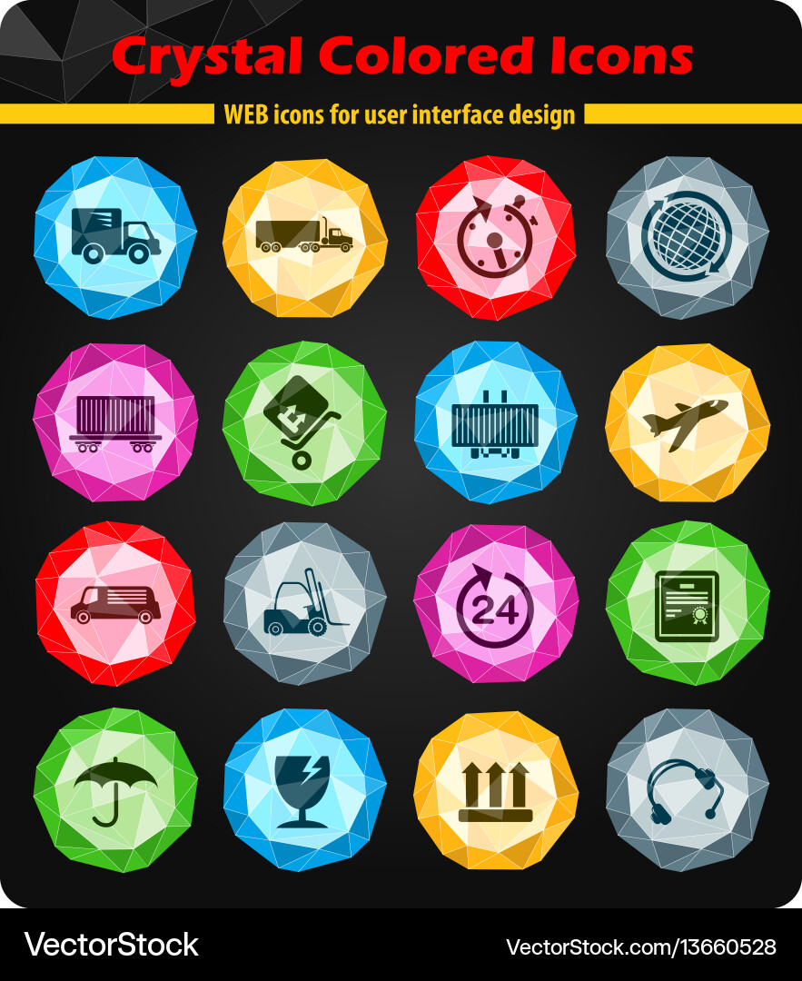 Cargo shipping symbols Royalty Free Vector Image
