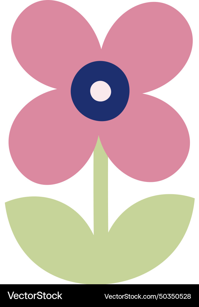 Cartoon flower plant Royalty Free Vector Image