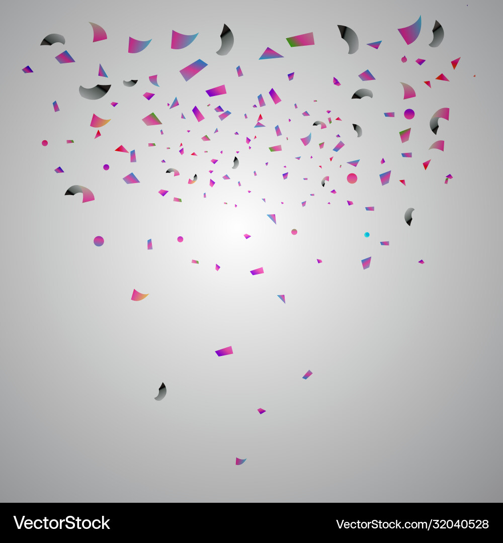 Confetti isolated on transparent background Vector Image