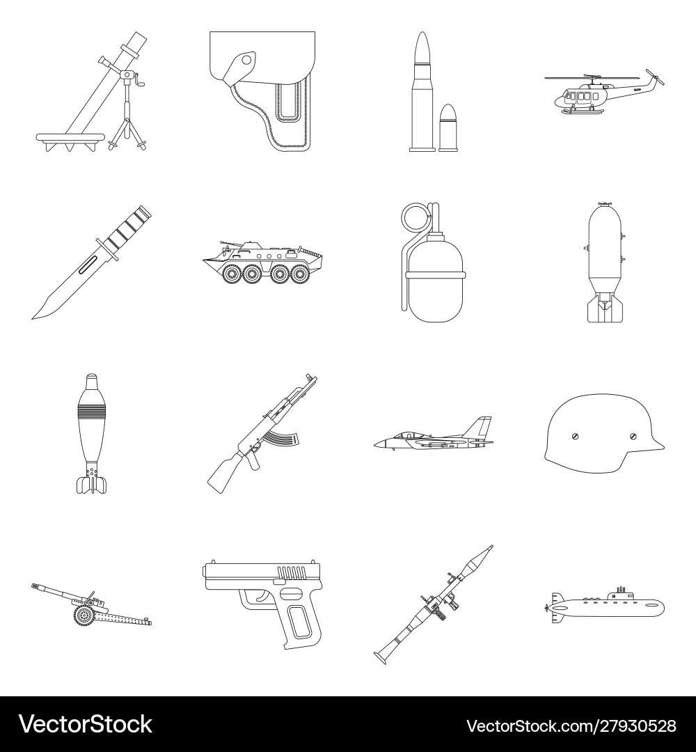 Design weapon and gun logo collection Royalty Free Vector