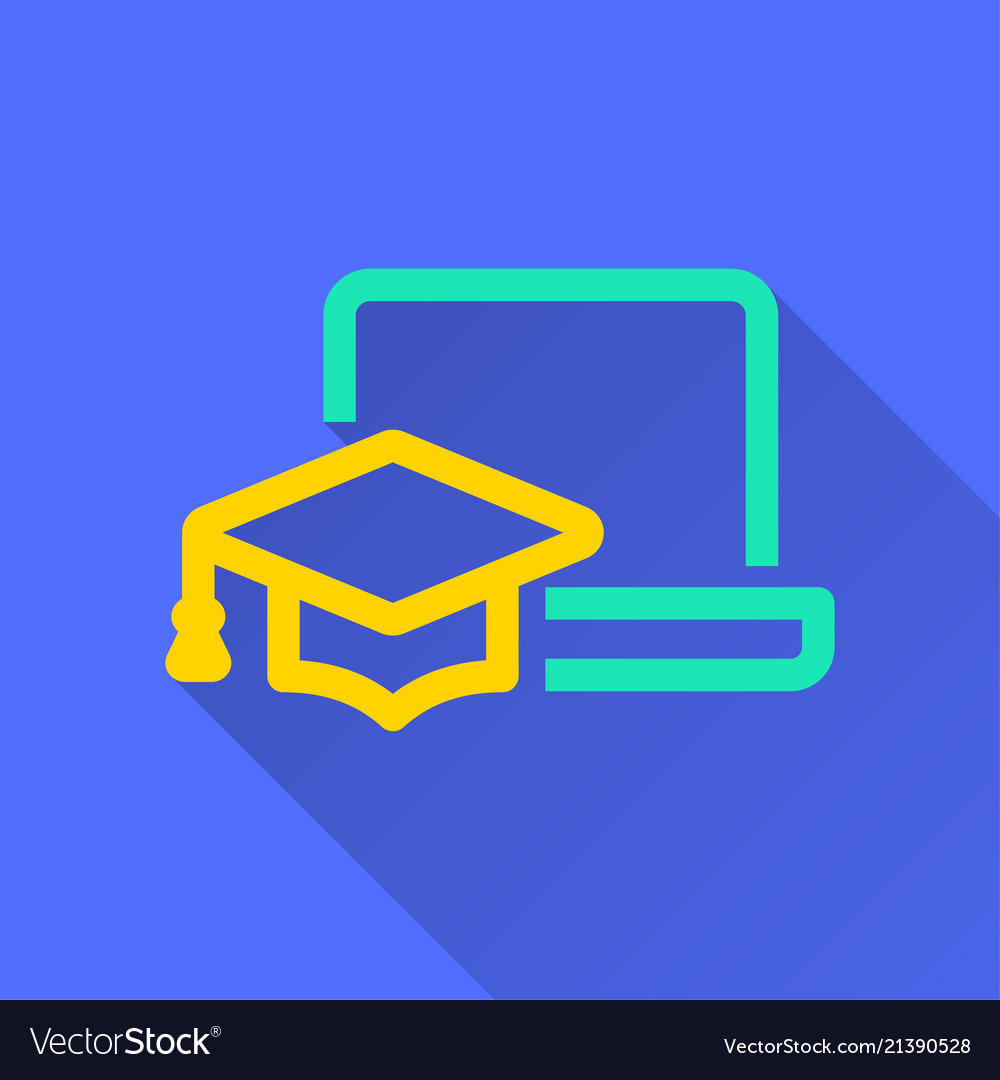 E-learning education icon Royalty Free Vector Image