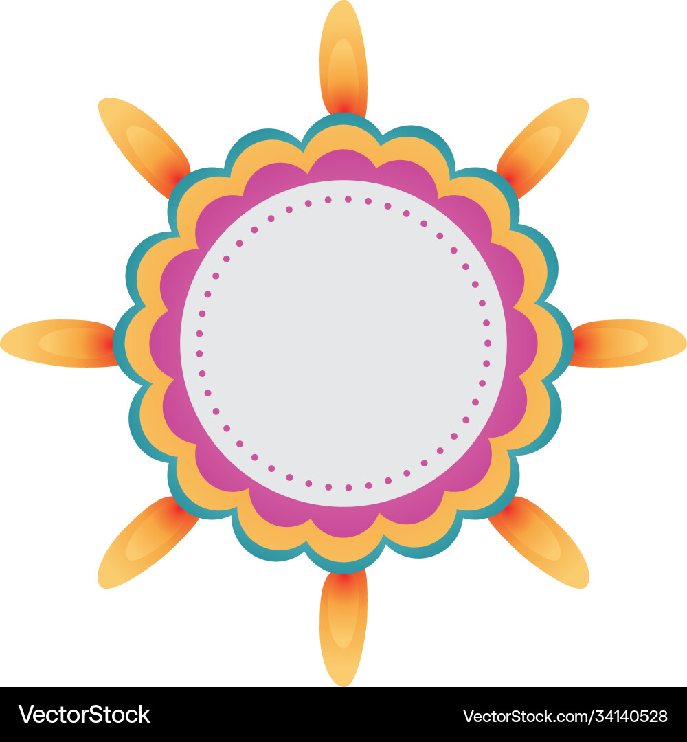 Festival lights candle flame in white Royalty Free Vector