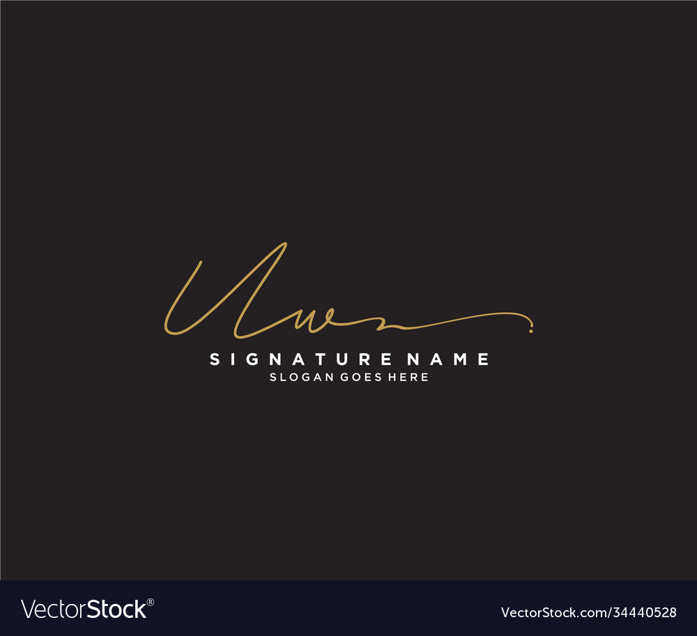 Letter uw signature logo template Royalty Free Vector Image Letter uw signature logo template Royalty Free Vector Image