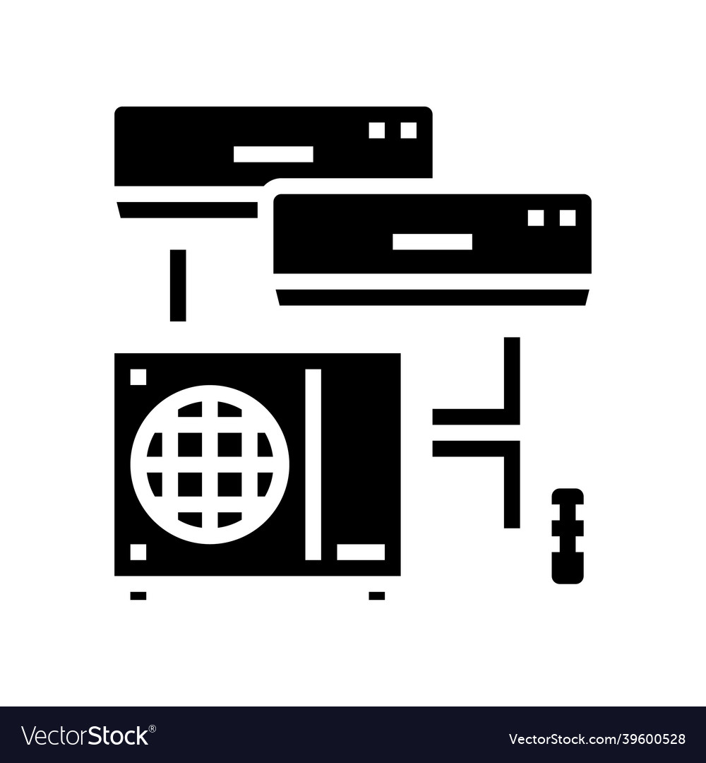 Split system glyph icon Royalty Free Vector Image