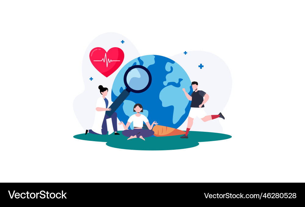 World health day concept Royalty Free Vector Image