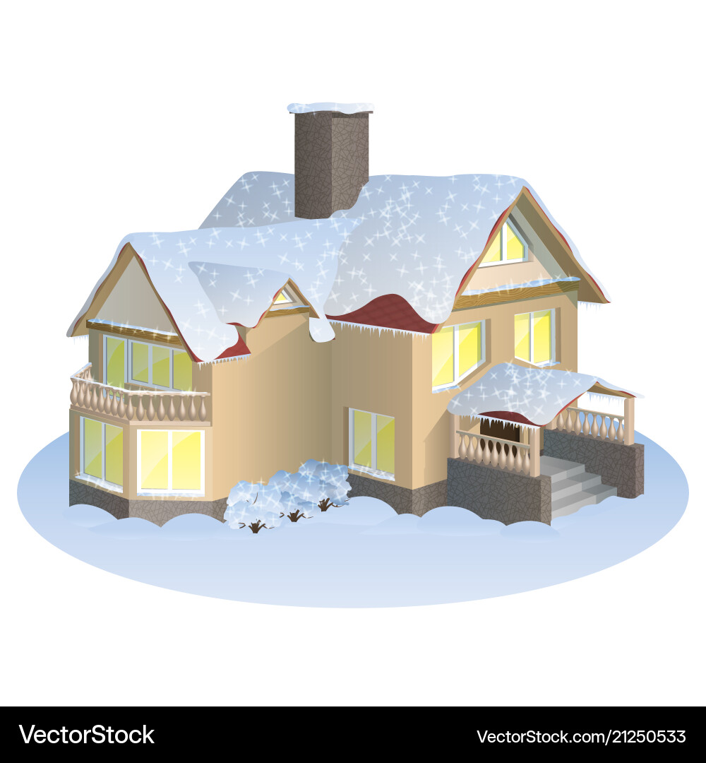 A house with gable roof Royalty Free Vector Image