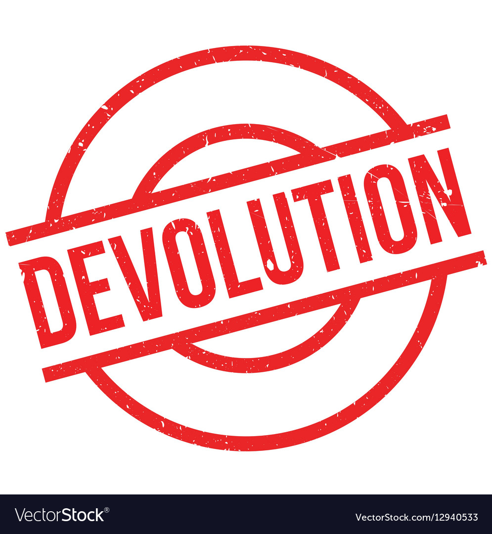 Devolution rubber stamp Royalty Free Vector Image