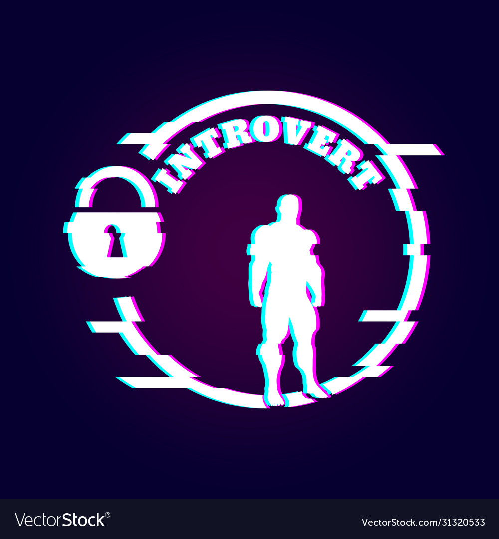 Introvert metaphor icon Royalty Free Vector Image Introvert metaphor icon Royalty Free Vector Image