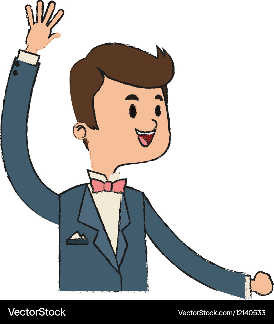 Isolated groom design Royalty Free Vector Image