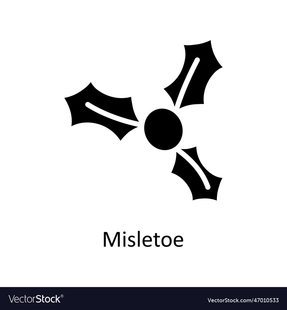 Misletoe solid icon design ch Royalty Free Vector Image