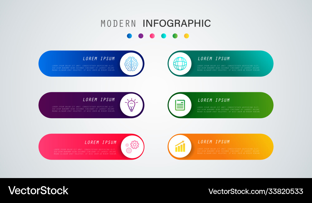 Modern and creative infographic design with color Vector Image