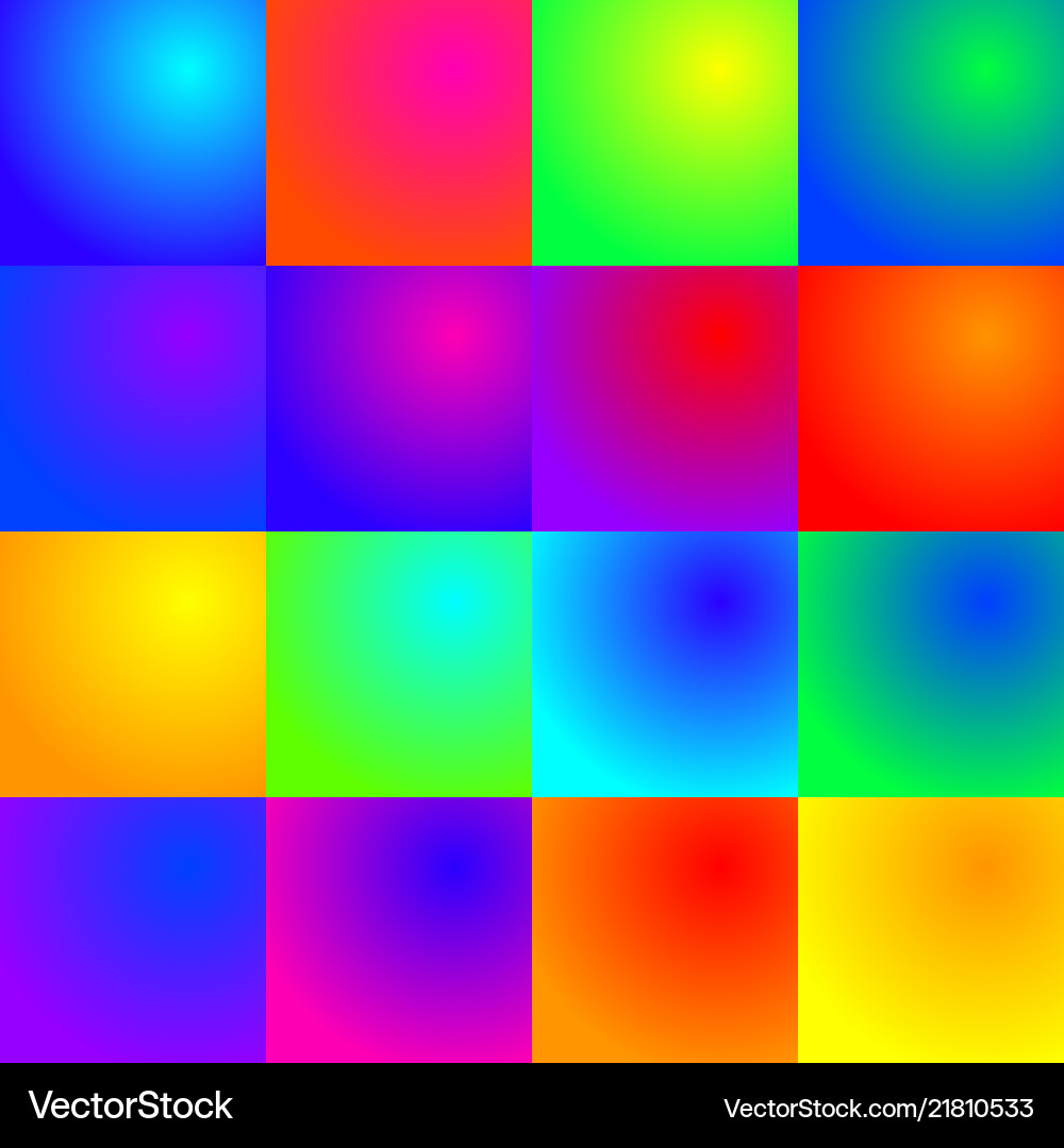 Set of color blurred gradients Royalty Free Vector Image