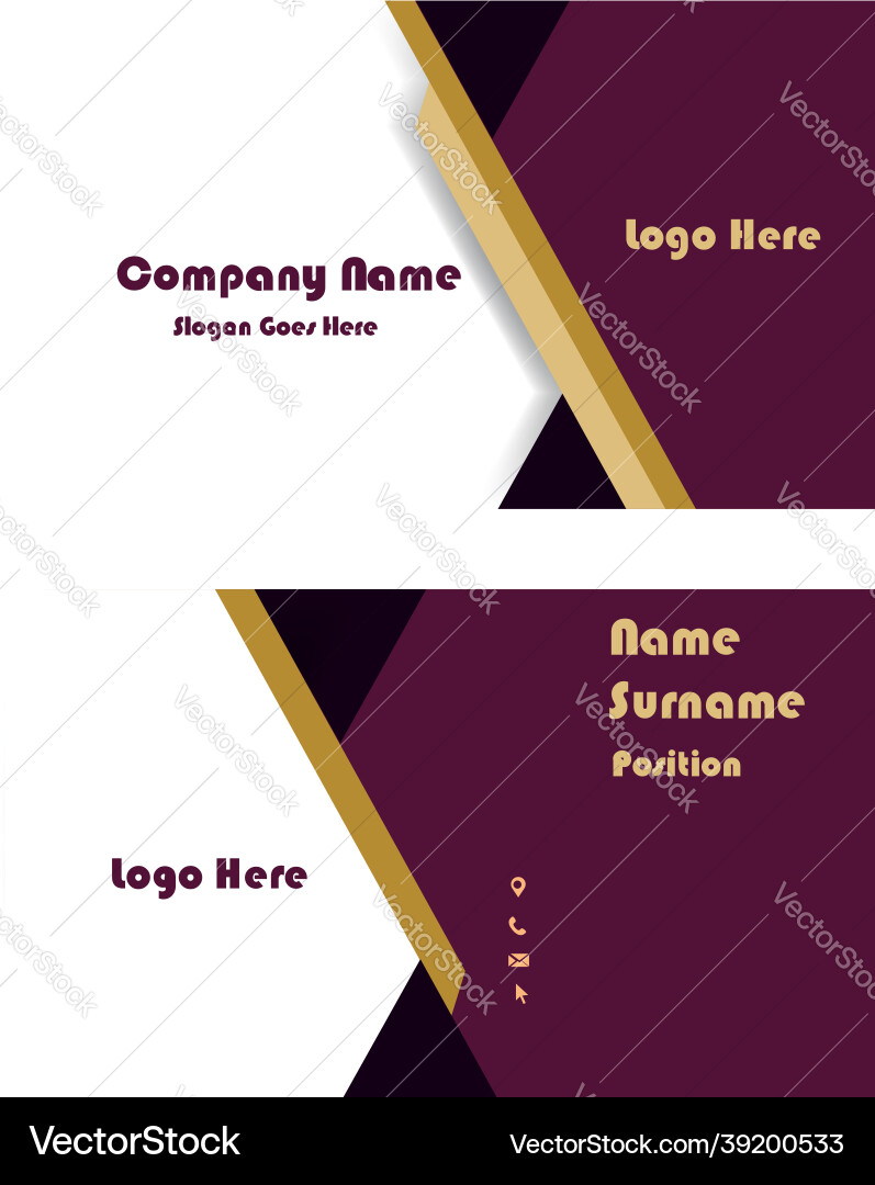 Visiting card design Royalty Free Vector Image