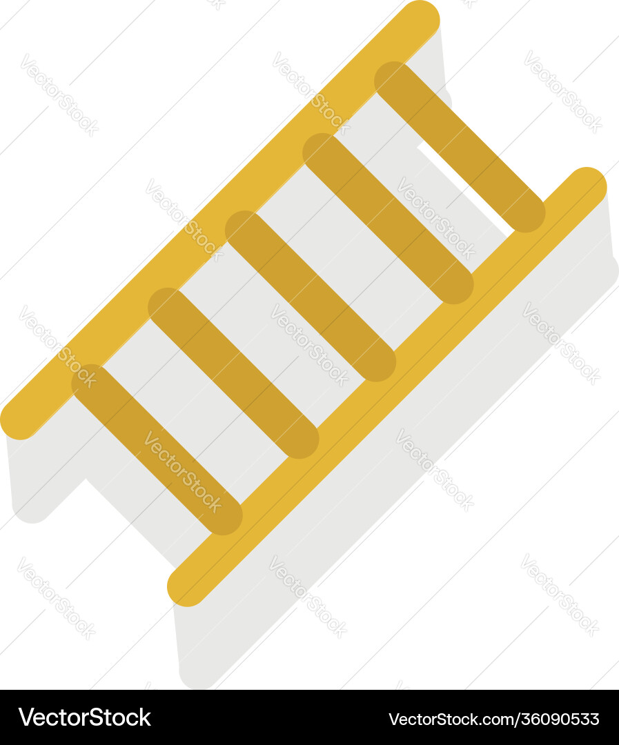 Yellow wooden ladders on white background Vector Image