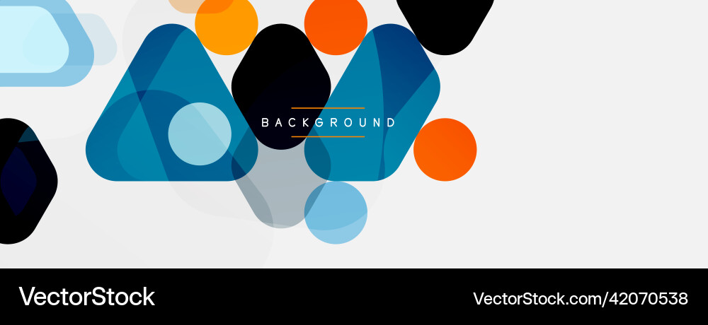 Abstract round geometric shapes and circles Vector Image