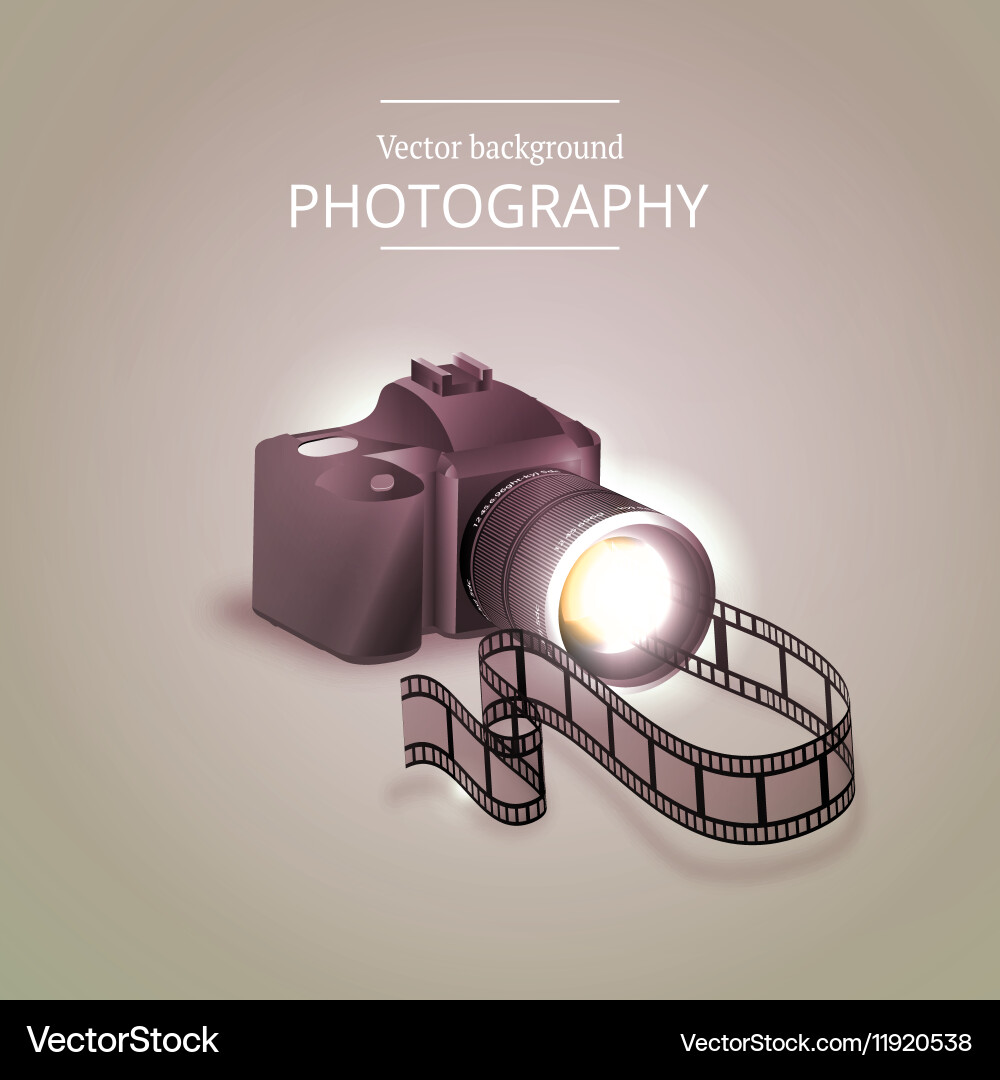 Camera shooting photo and video Royalty Free Vector Image