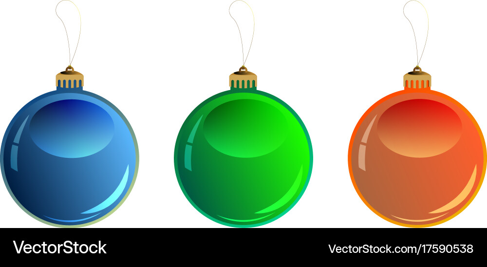 Colorful christmas balls Royalty Free Vector Image