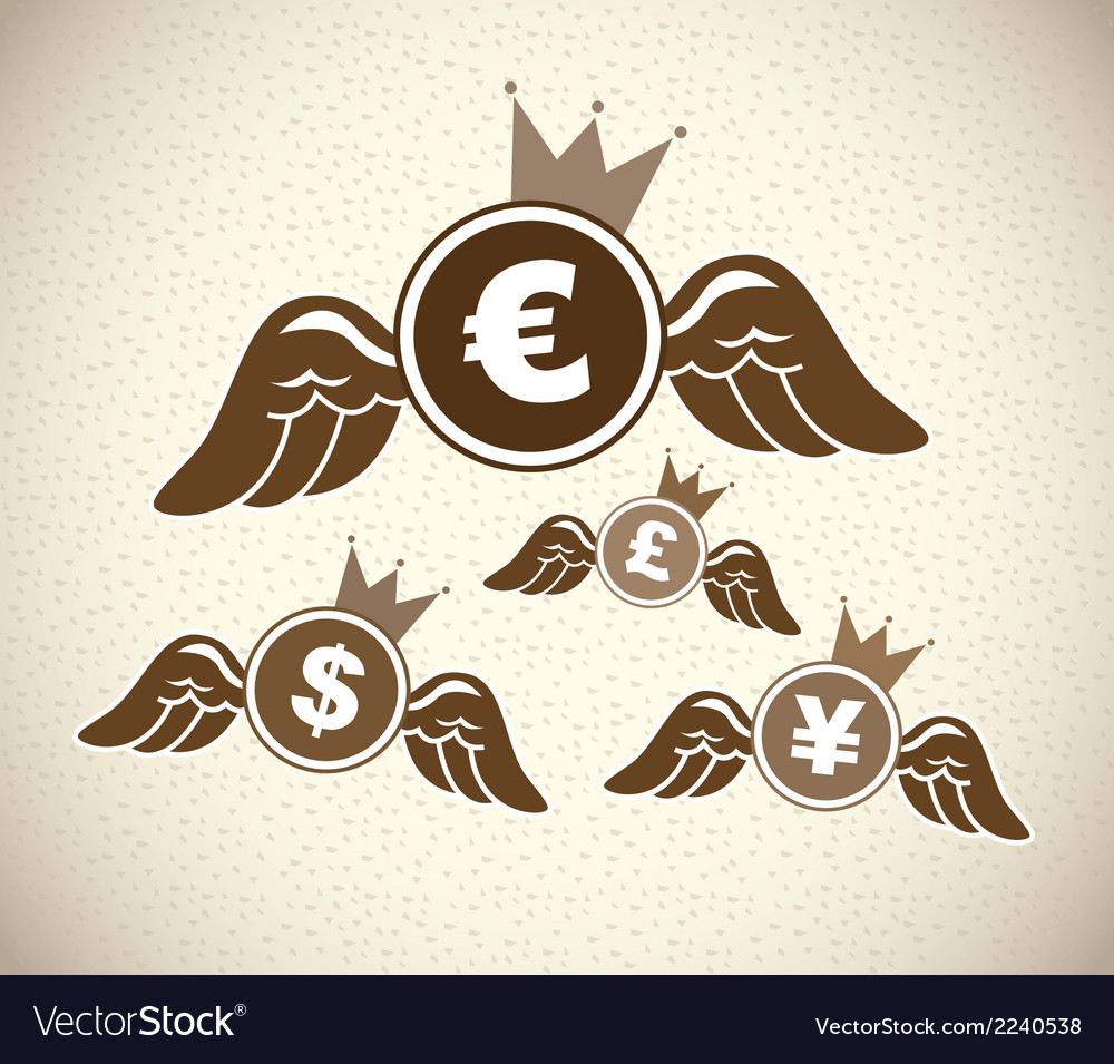 Finance design over pattern background Royalty Free Vector