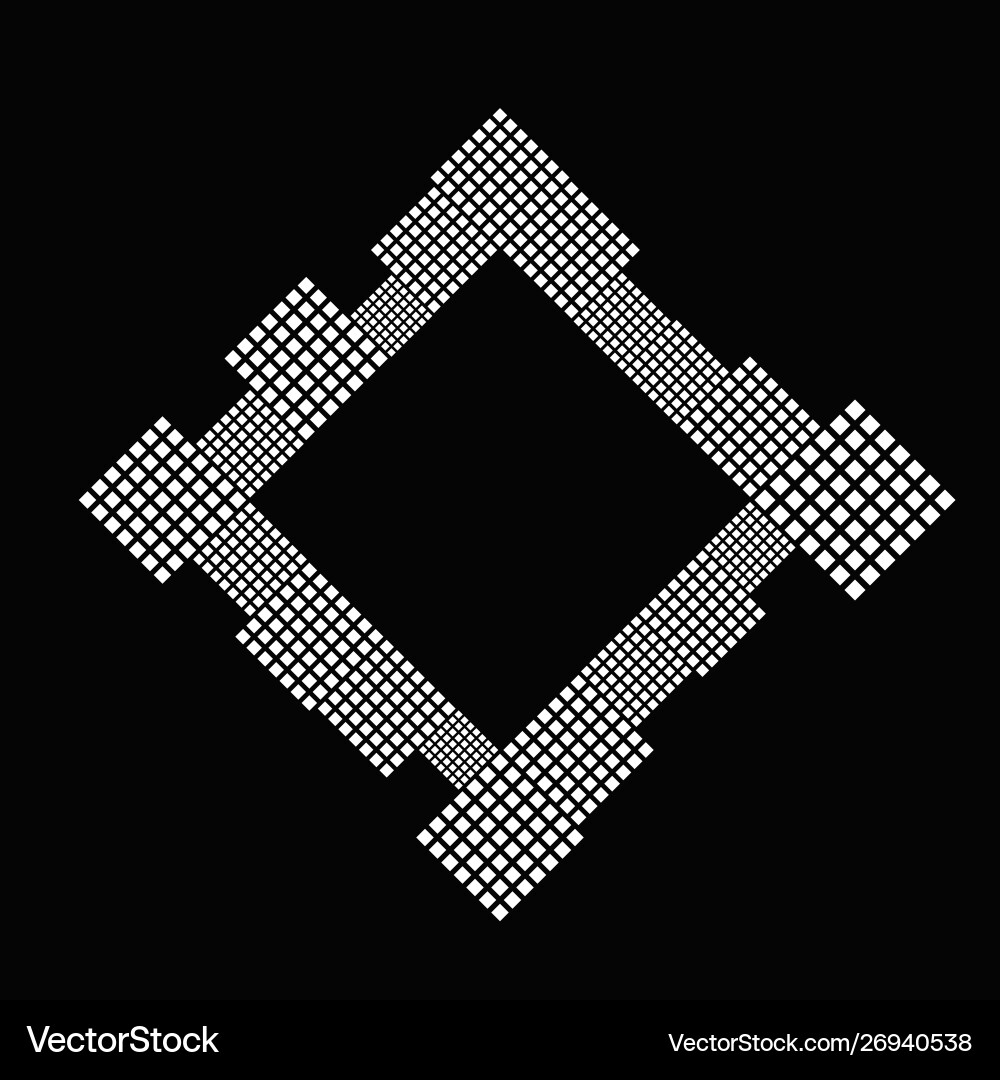 Geometrical minimal modern diagonal square badge Vector Image