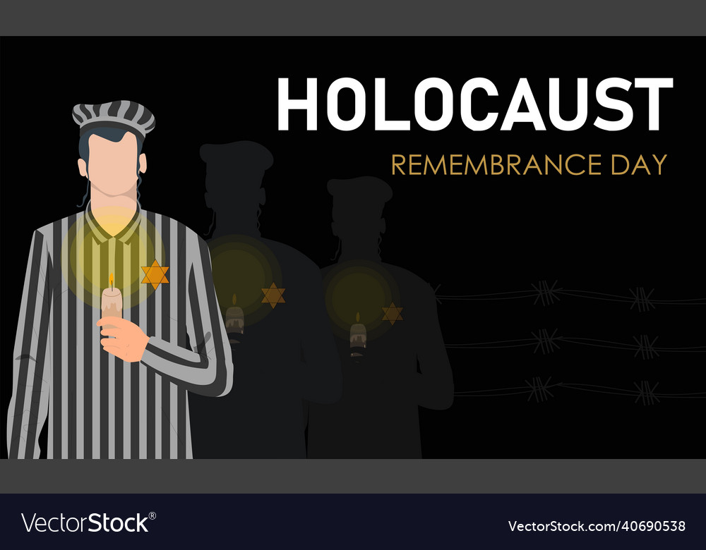Holocaust remembrance day banner Royalty Free Vector Image