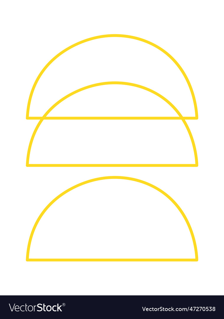 Linear rounded element Royalty Free Vector Image