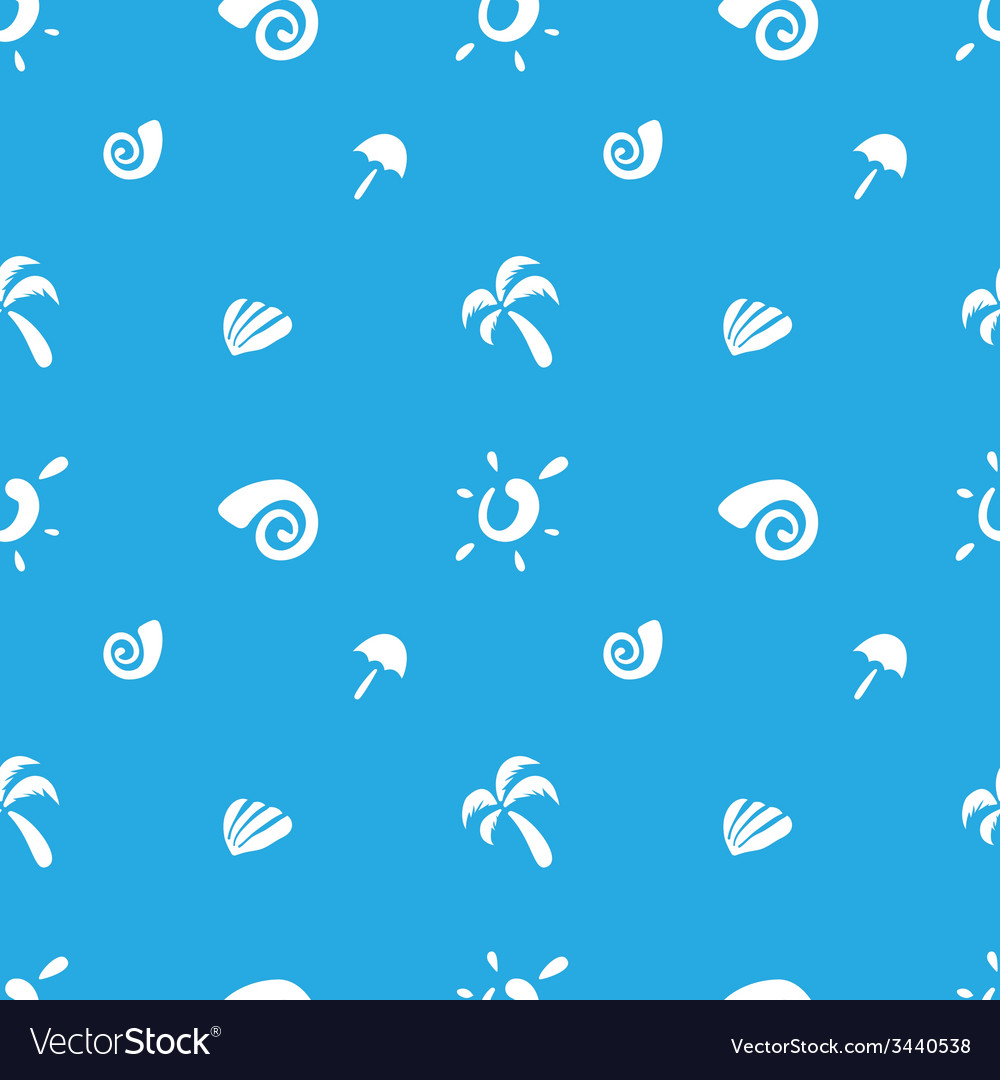 Minimalistic sea objects seamless pattern Vector Image