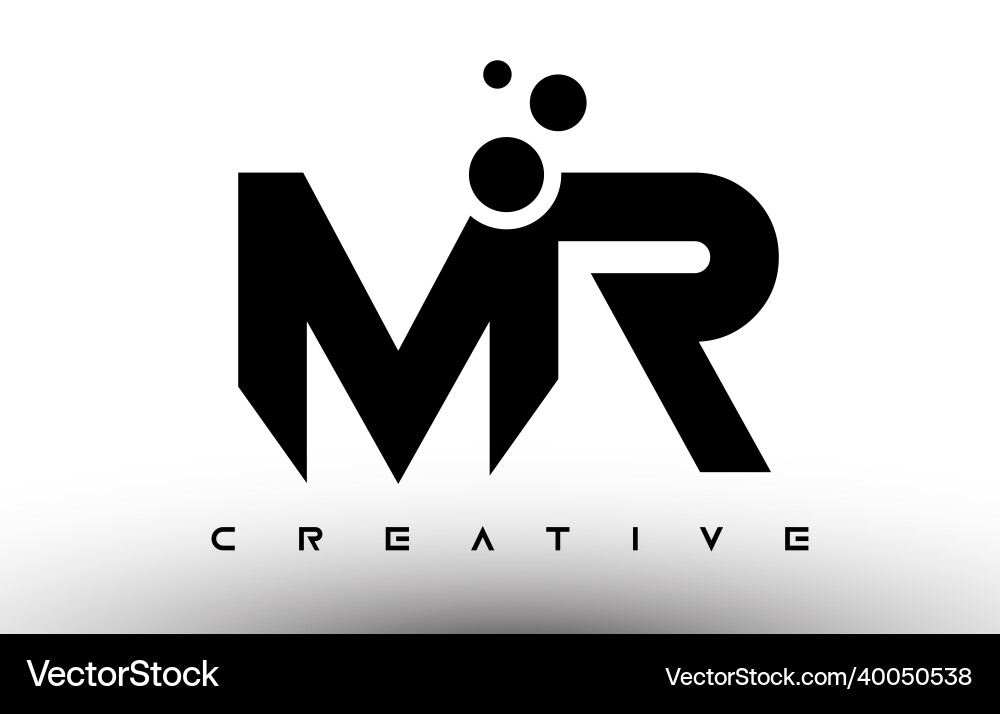 Mr elegant letter logo design icon Royalty Free Vector Image