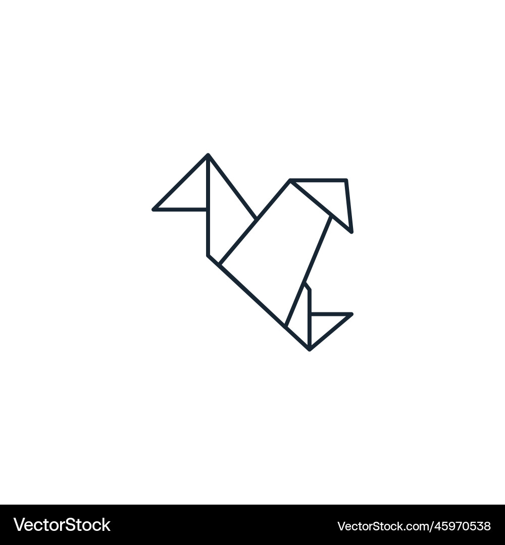 Origami creative icon from handmade icons Vector Image