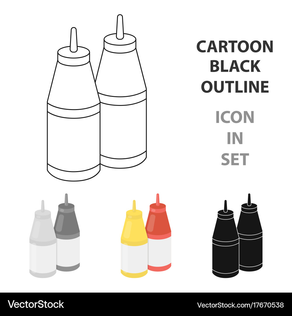 Sauce icon in cartoon style for web Royalty Free Vector